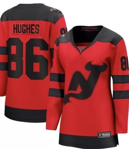 New Jersey Devils #86 Jack Hughes 2024 NHL Stadium Series Jersey Womens ...