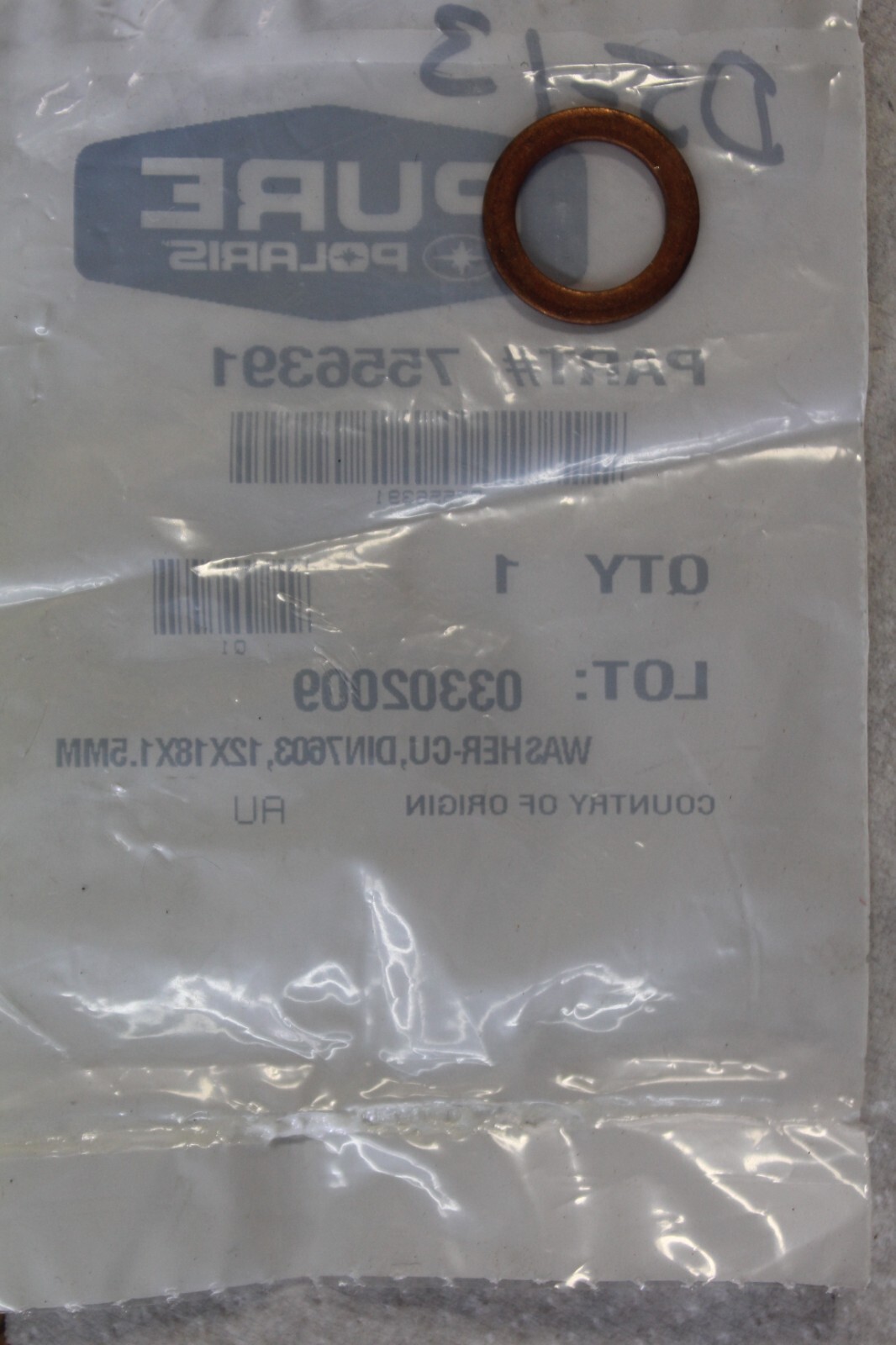 New Polaris OEM Washer 7556391 WASHER WASHER-CU,DIN7603,12X18X1.5MM | eBay