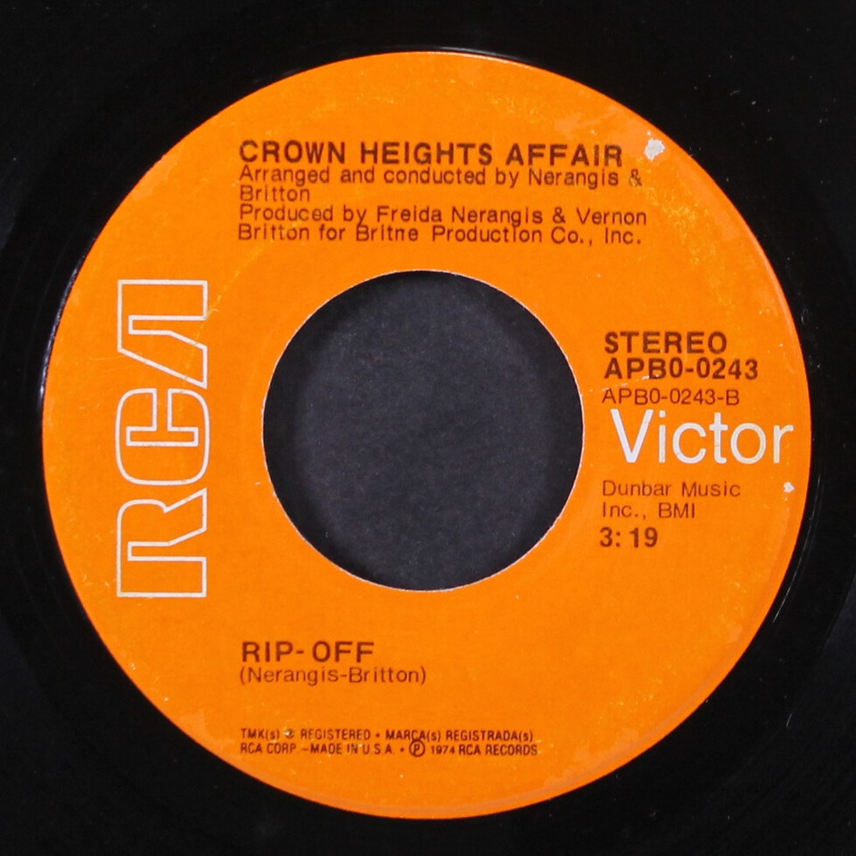 CROWN HEIGHTS AFFAIR: leave the kids alone / rip-off RCA 7" Single 45 ...