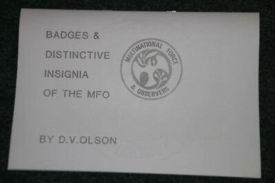 COPY OF BADGES & DISTINCTIVE INSIGNIA MFO MULTINATIONAL FORCE ...