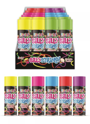 6 Crazy Silly String Spray Mix Colours Birthday Celebration Party ...