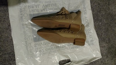 Womens Tan/Natural Cut Out Booties Size 10 | eBay