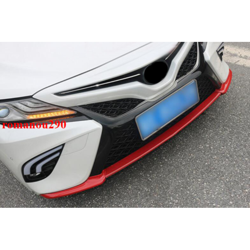 For Toyota Camry 2018-2020 Red Carbon Fiber Car Front Bumper Moulding ...