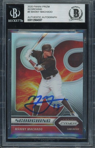 Manny Machado Autographed 2020 Panini Prizm Signed Auto Beckett BAS | eBay