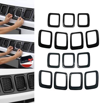7 Pieces Car Grille Inserts Front Grill Cover Decorative rings Spare ...