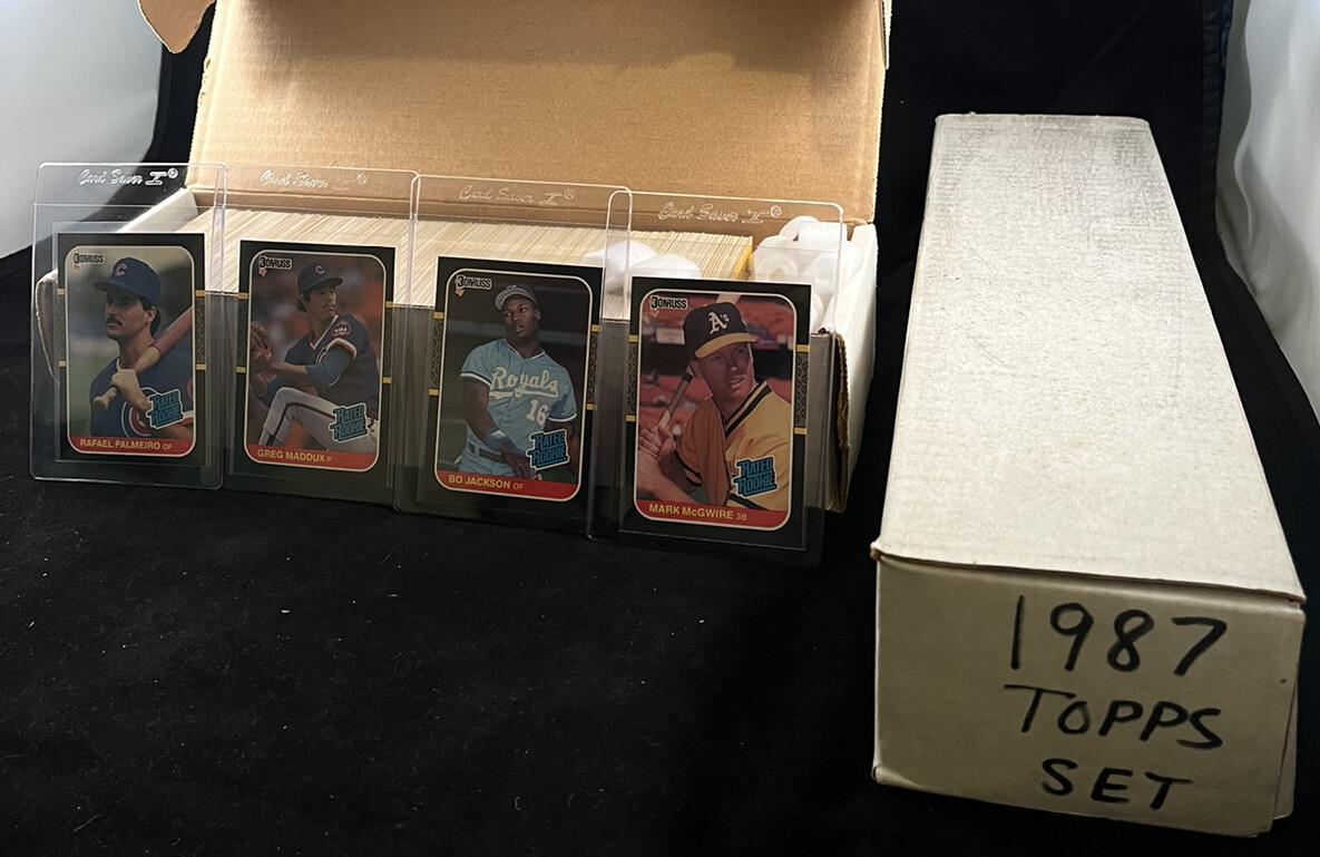 1987 Donruss & 1987 Topps Complete Sets W Extra PSA 8 Greg Maddux #36 ...
