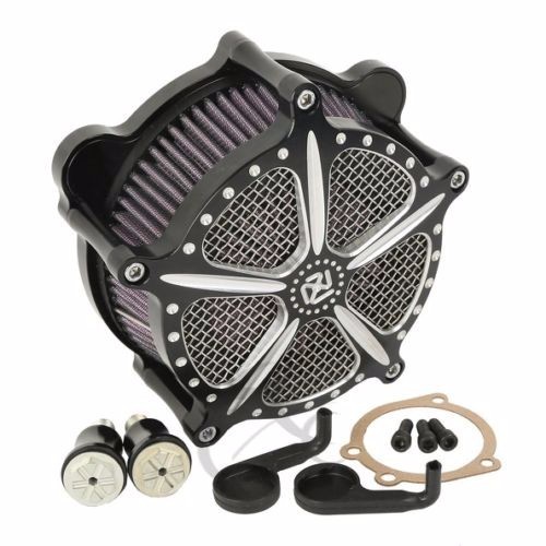 BLACK SCREAMING EAGLE STYLE AIR CLEANER,CV CARB HARLEY SOFTAIL DYNA ...