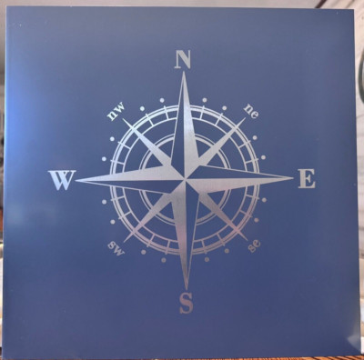 Gray laser engraved aluminum compass plate | eBay