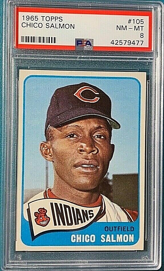 1965 Topps Baseball #105 Chico Salmon PSA 8 Perfectly Centered | eBay