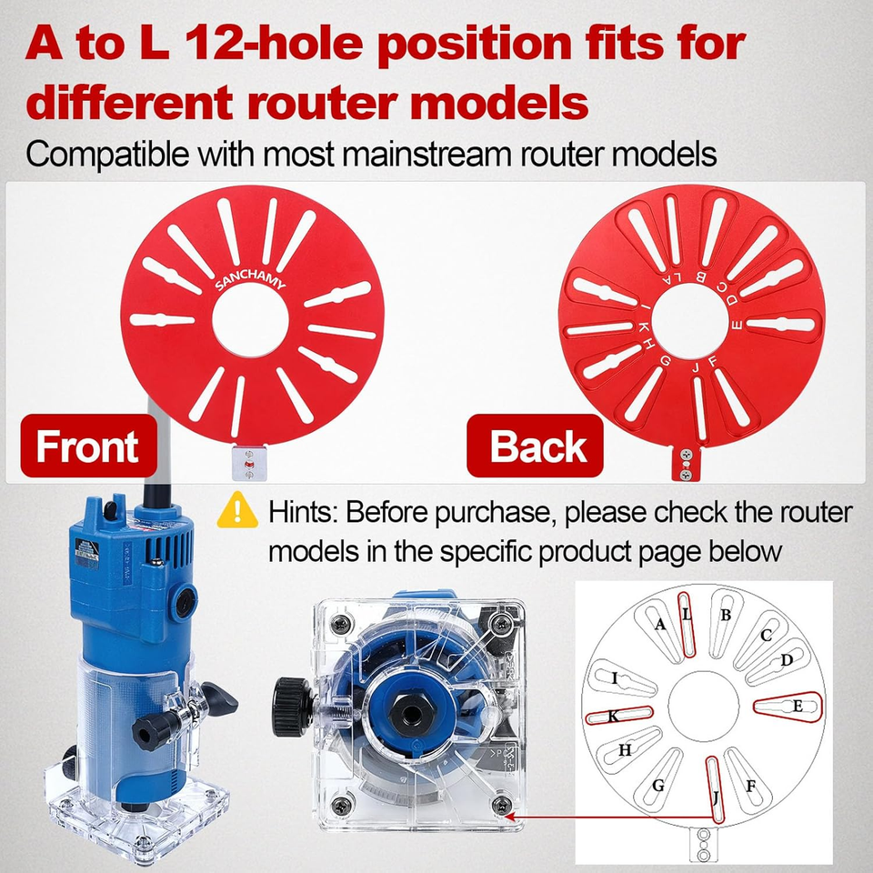 5 in 1 Router Circle Cutting Jig for Cutting/Routing Circle,Aluminum ...