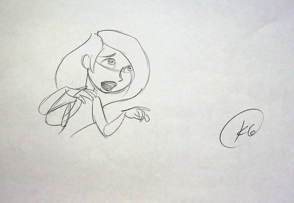 Kim Possible 2002 Production Hand-Drawn Animation Pencil Layout Disney ...