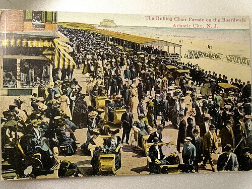 1912 Post Card Atlantic City Boardwalk Rolling Chair Parade Atlantic ...