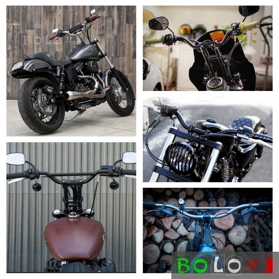 3" Rise 1-1/2 Inch Bars Handlebar For Harley Softail Sportster Dyna ...