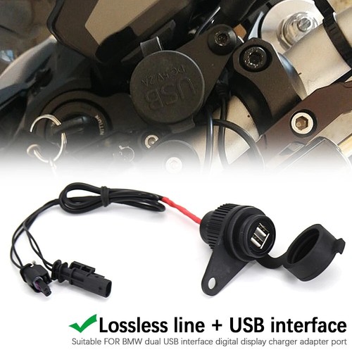 Motorcycle Accessories Dual USB Charging Port + Lossless Cable Suitable ...