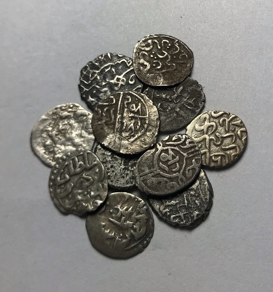 Rare genuine Islamic silver akce AKCE coin/Random Ottoman Empire 15th ...