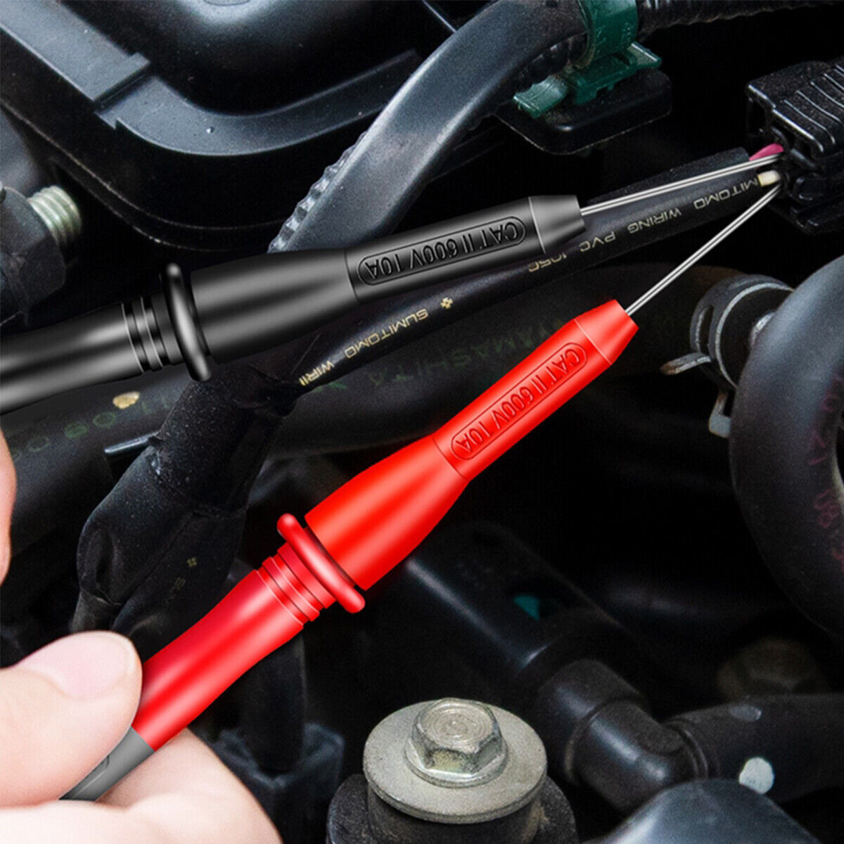 Universal Multimeter Test Lead Extention Back Probes Sharp Needle Micro ...