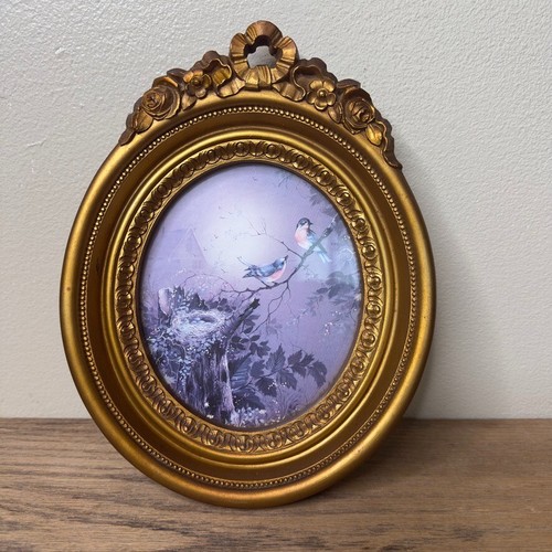 Homco Margie Morrow Birds Nest Framed Print Plaque 1982 3279 USA | eBay