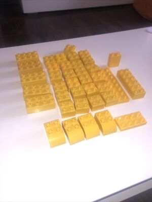 Lot of 38 Yellow LEGO Duplo bricks blocks | eBay UK