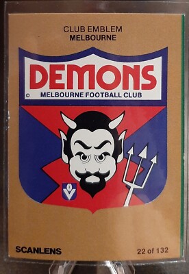 1985 Scanlens – VFL – Melbourne Team Logo #22 – Melbourne | eBay