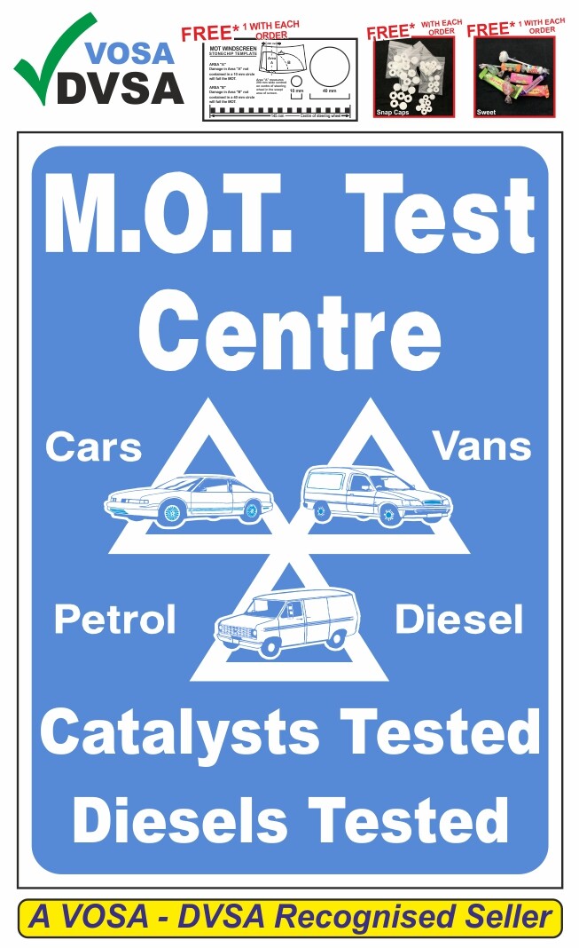 MOT SIGNS | MOT SIGN | VOSA DVSA | MOT TEST CENTRE + CAT & DIESELS ...