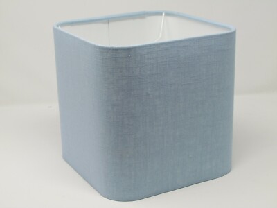 Lampshade Pale Blue Textured 100% Linen Rounded Square Light Shade | eBay