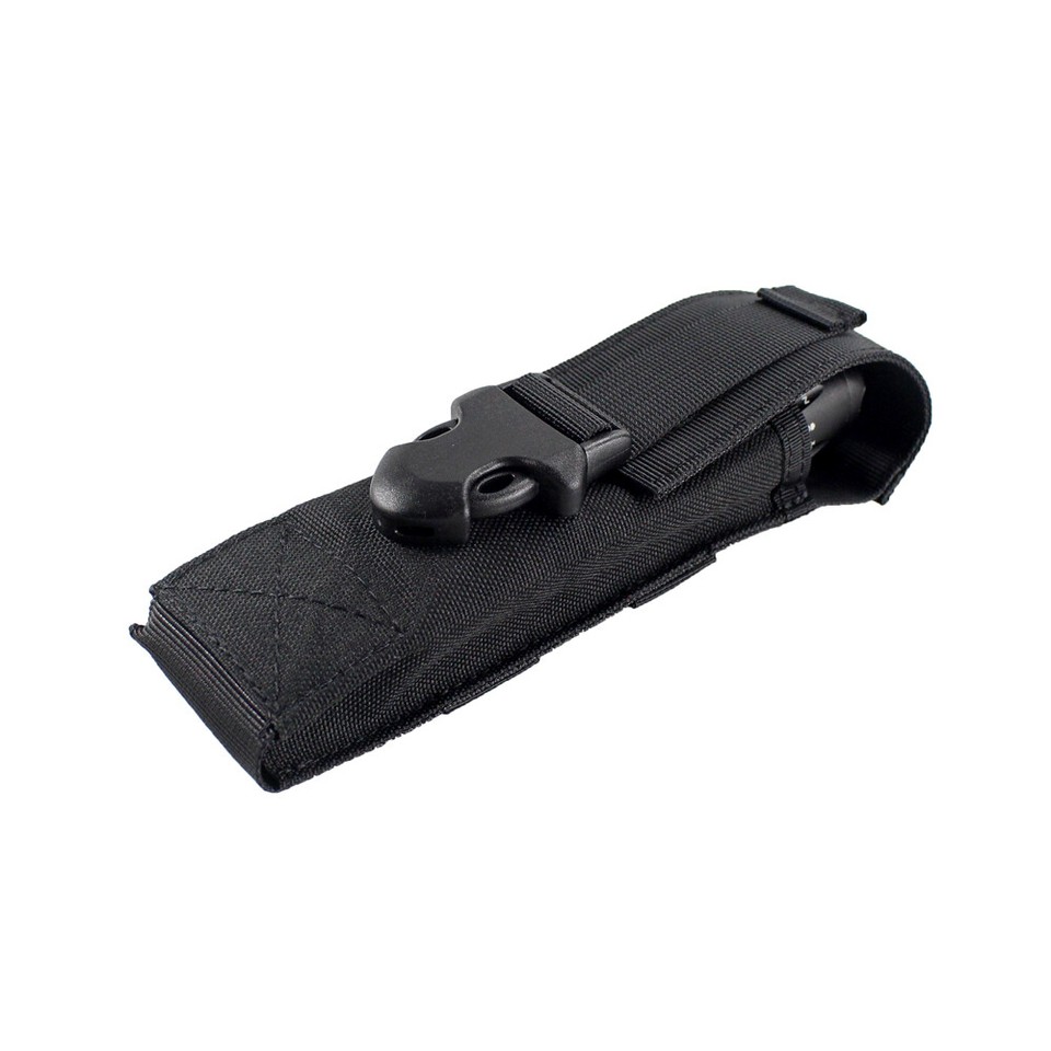US Tactical Molle Pouch Flashlight Torch Holder Belt Bag Outdoor Hiking ...