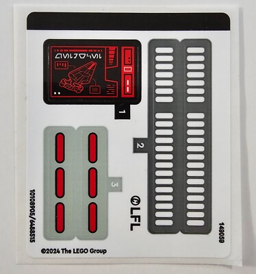 LEGO Star Wars Paz Vizsla vs Moff Gideon Battle set 75386 STICKER SHEET ...