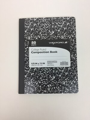 College Ruled Wexford Black Composition Notebook | eBay