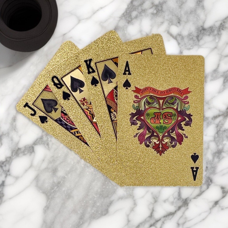 Deck Of Diamond Waterproof Golden Playing Cards,Deck Of Cards, HD ...