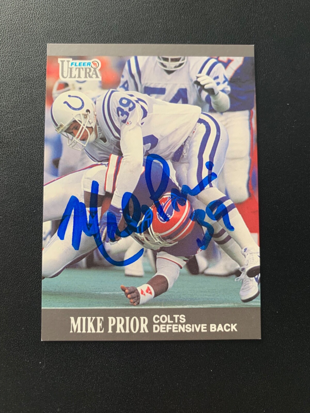 Mike Prior Signed 1991 Fleer Ultra #60 Card Indianapolis Colts ...