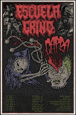 ESCUELA GRIND | CAPRA Tour 2024 Ltd Ed RARE Poster! Metal Grindcore ...