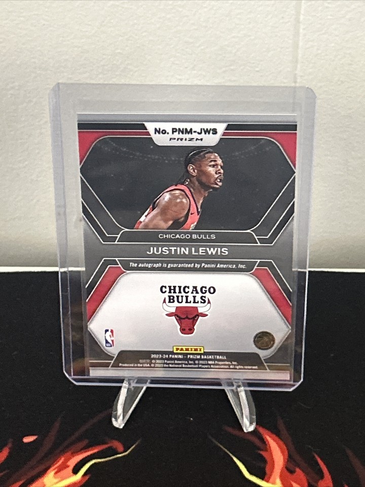 2023-24 Panini Prizm Penmanship Auto #PNM-JWS Justin Lewis Chicago ...