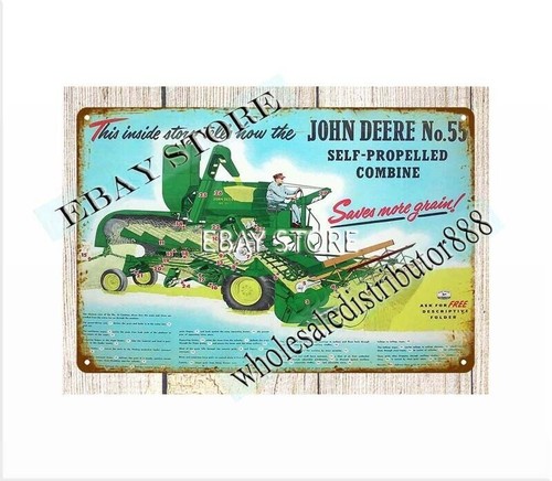 1952 farm cottage agriculture machinery tractor metal tin sign garage ...