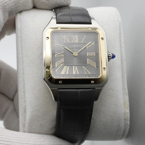 Cartier Santos-Dumont Large 18K Yellow Gold Steel Watch W2SA0028 | eBay
