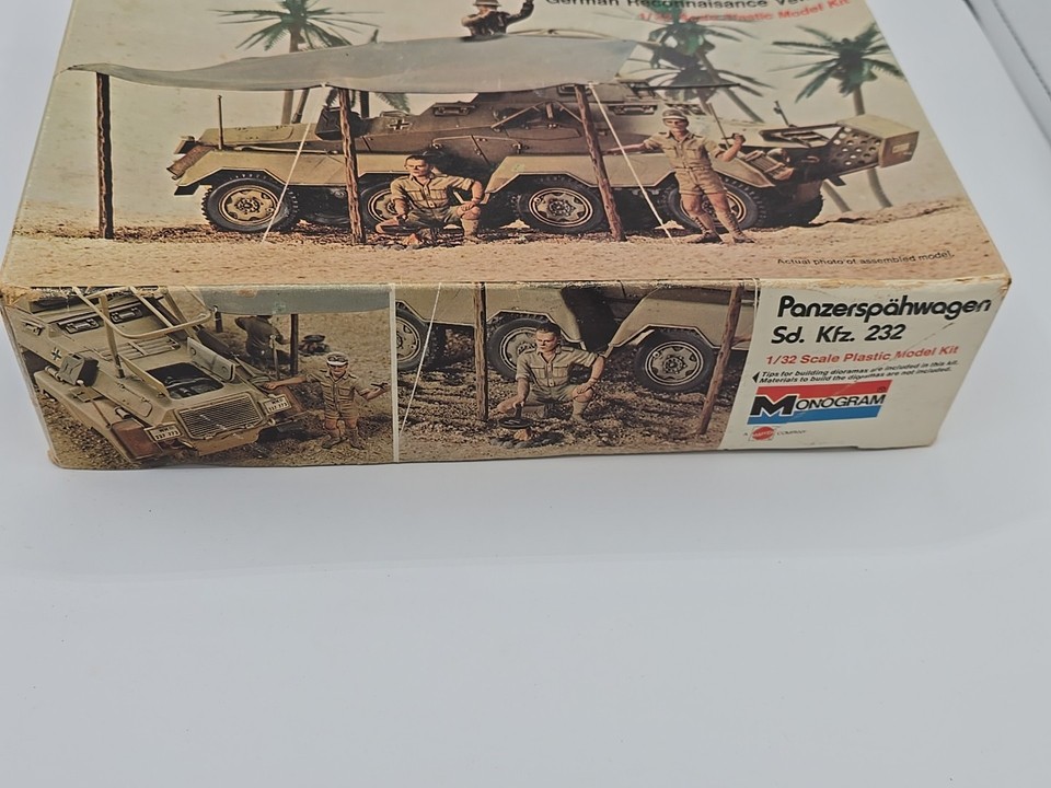 Panzerspähwagen SdKfz 232 1/32 Scale Monogram Model 1974 Armor Series ...