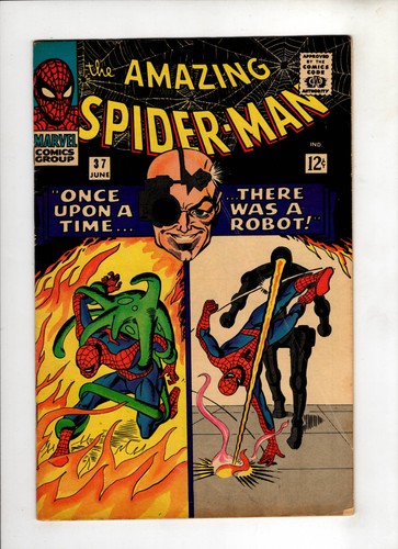 AMAZING SPIDER-MAN #37 1966 MARVEL VG+ 5.0 KEY! 1ST APP. NORMAN OSBORN ...