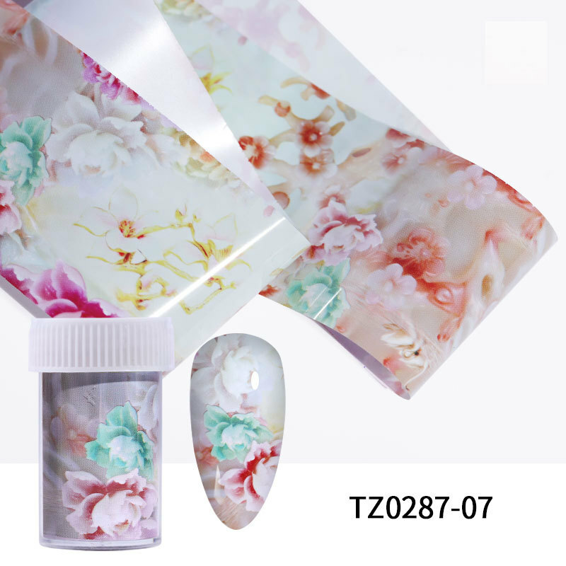 Marble Nail Art Foil Transfer Stickers 3D Nails Decoration Transfer ...