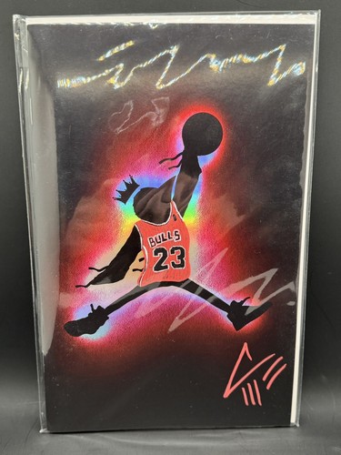 Hail Crow Air Jumpman Red Holo foil Signed and remarked Jordan 23 ...