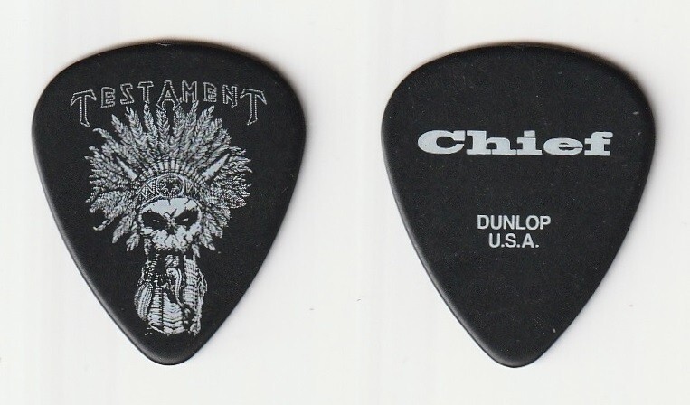 TESTAMENT - Chuck Billy (Vocals) - AUTHENTIC BLACK GUITAR PICK | eBay