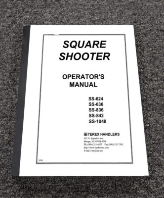 Terex SS-842 SS-1048 Square Shooter Telehandler Owner Operator Manual ...