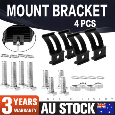 4Pcs Mounting Brackets Rotating Slide Base Mounts Holder For LED Work ...