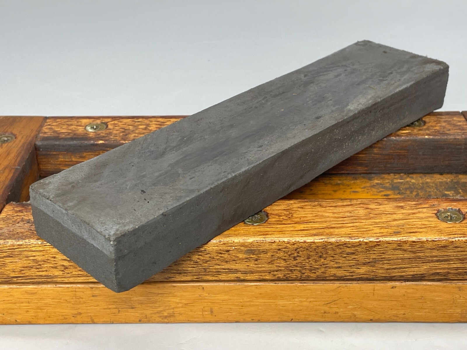 Vintage Combination Oilstone Sharpening Stone Wooden Box Honing Stone ...
