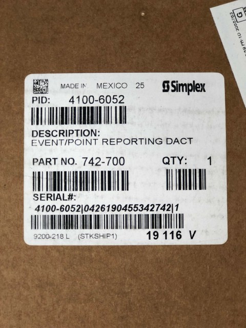 Simplex 4100-6052 Serial DACT Circuit Board Fire Alarm for sale online ...