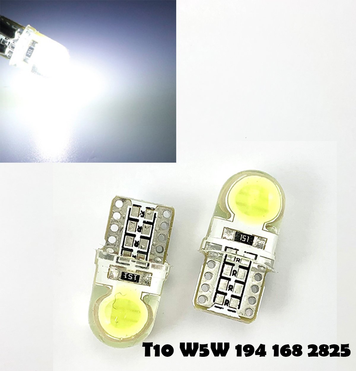 T10 168 192 2825 2827 12961 Wedge 6 COB LED 3rd Brake Light K1 Fits ...