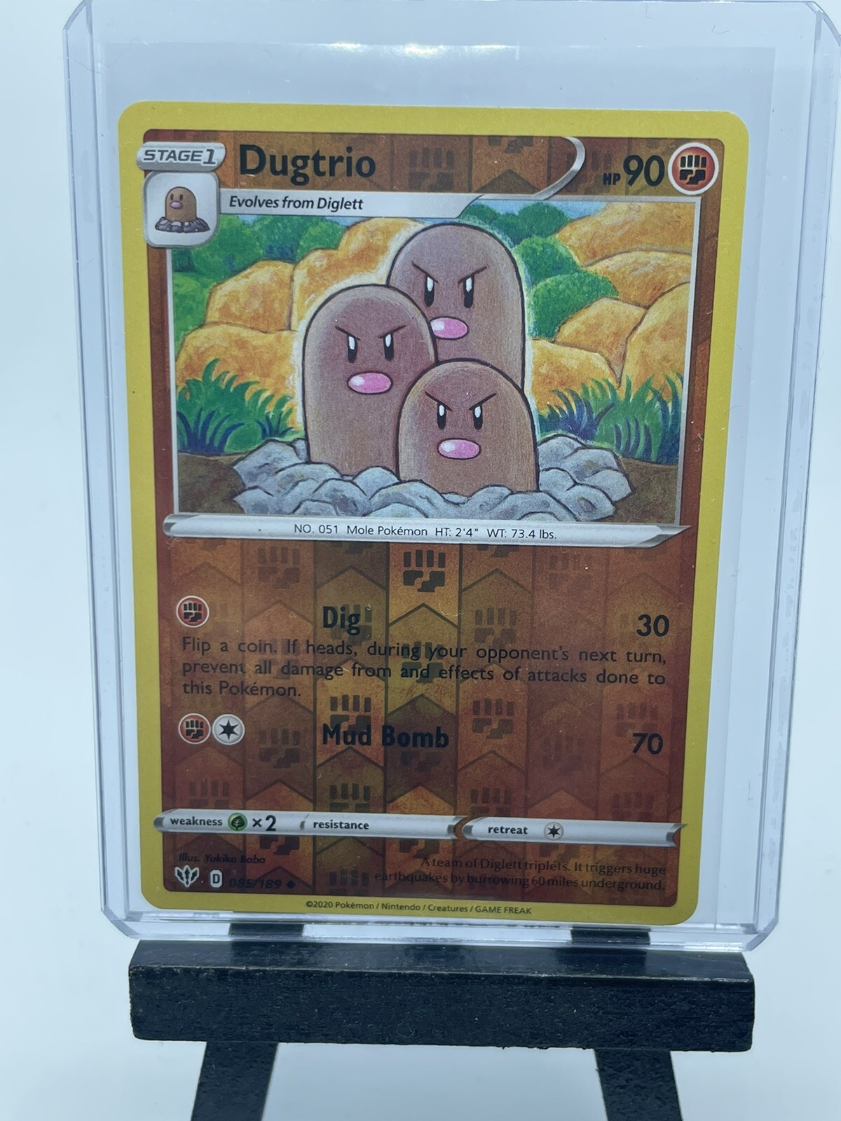 Pokemon Dugtrio - 085/189 - Reverse Holo - Darkness Ablaze - NM *Pack ...