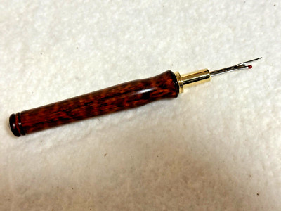 Hand carved Exotic hard to find SNAKEWOOD seam ripper sewing tool 24K ...