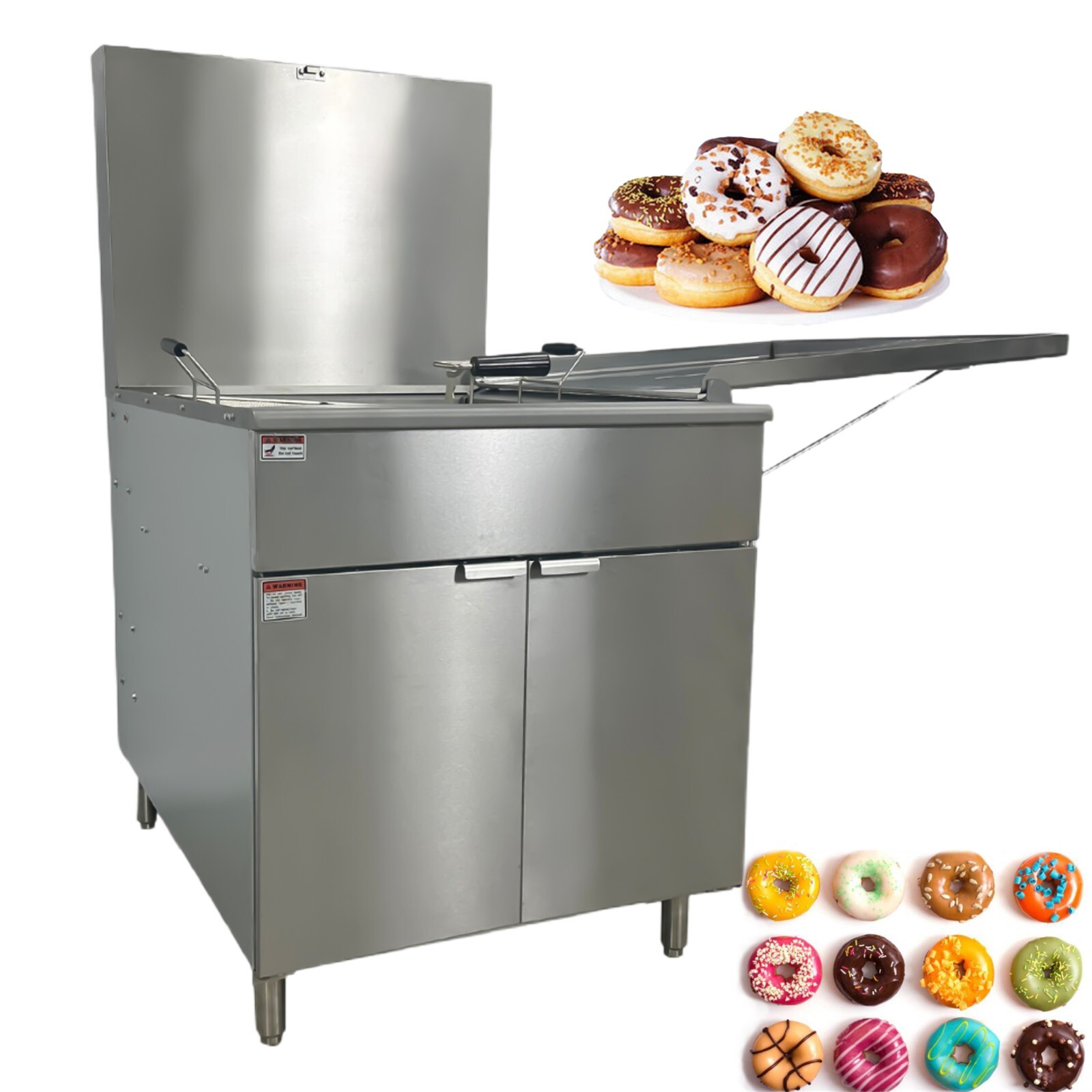 NSF 170lbs Commercial Donut Fryer Flat Funnel Cake Floor Model 120,000 ...