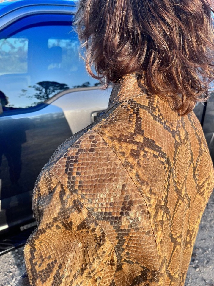 100% Genuine Python Snake Skin Jacket size XL | eBay