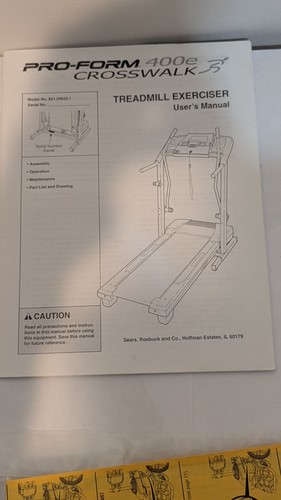 Proform XP 440 R Exercise Bike Users Manual Only Owners Operators ...