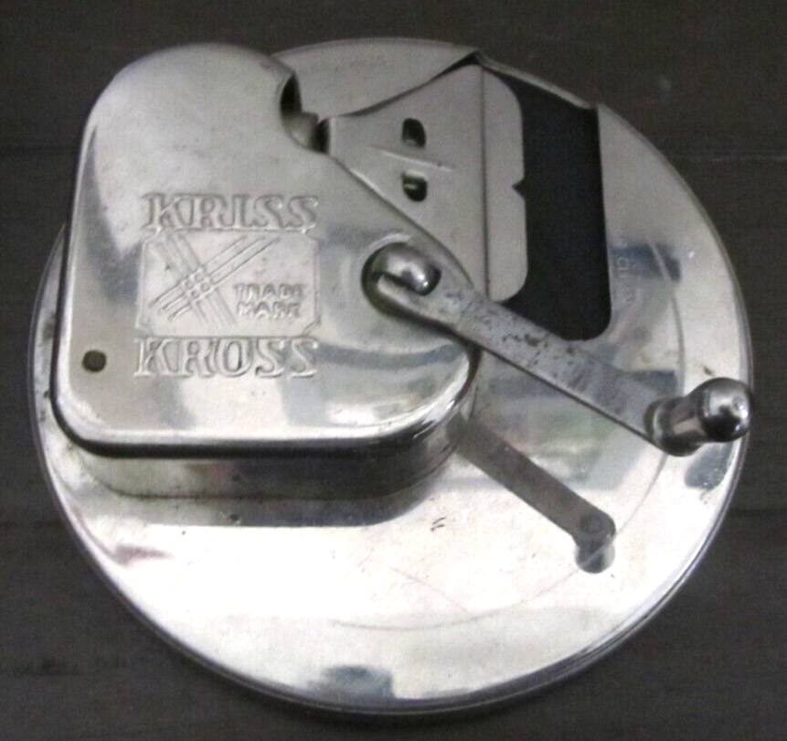 Vintage 1920's Kriss Kross Chrome Stropper Razor Blade Sharpener W/Box ...